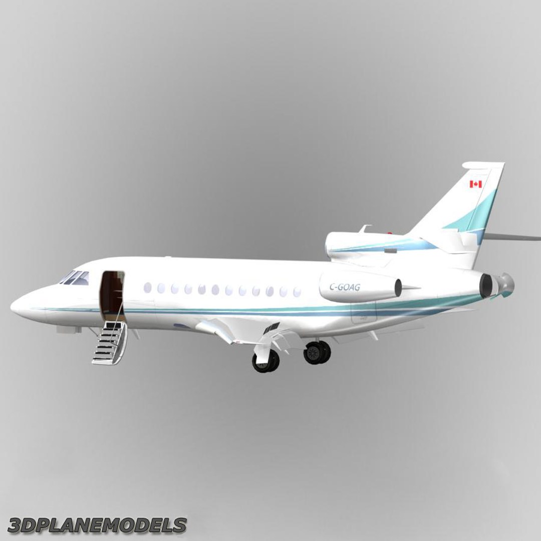 Dassault Falcon Business Jet 3d Model