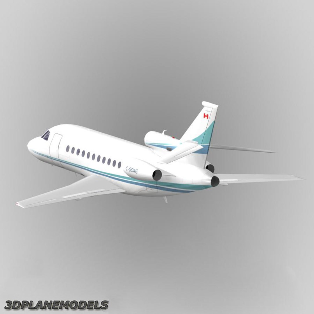 Dassault Falcon Business Jet 3d Model