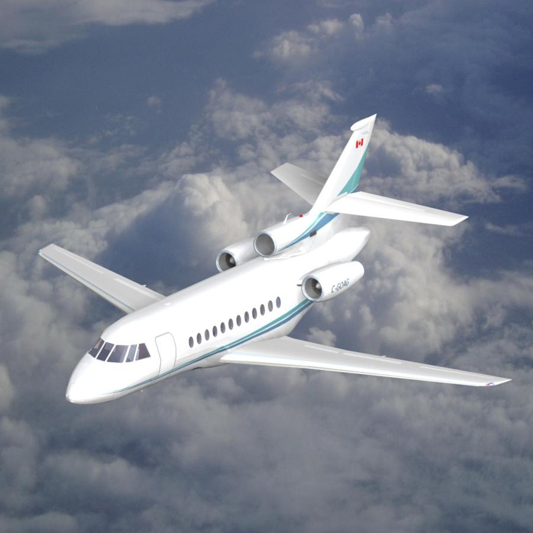 Dassault Falcon Business Jet 3d Model
