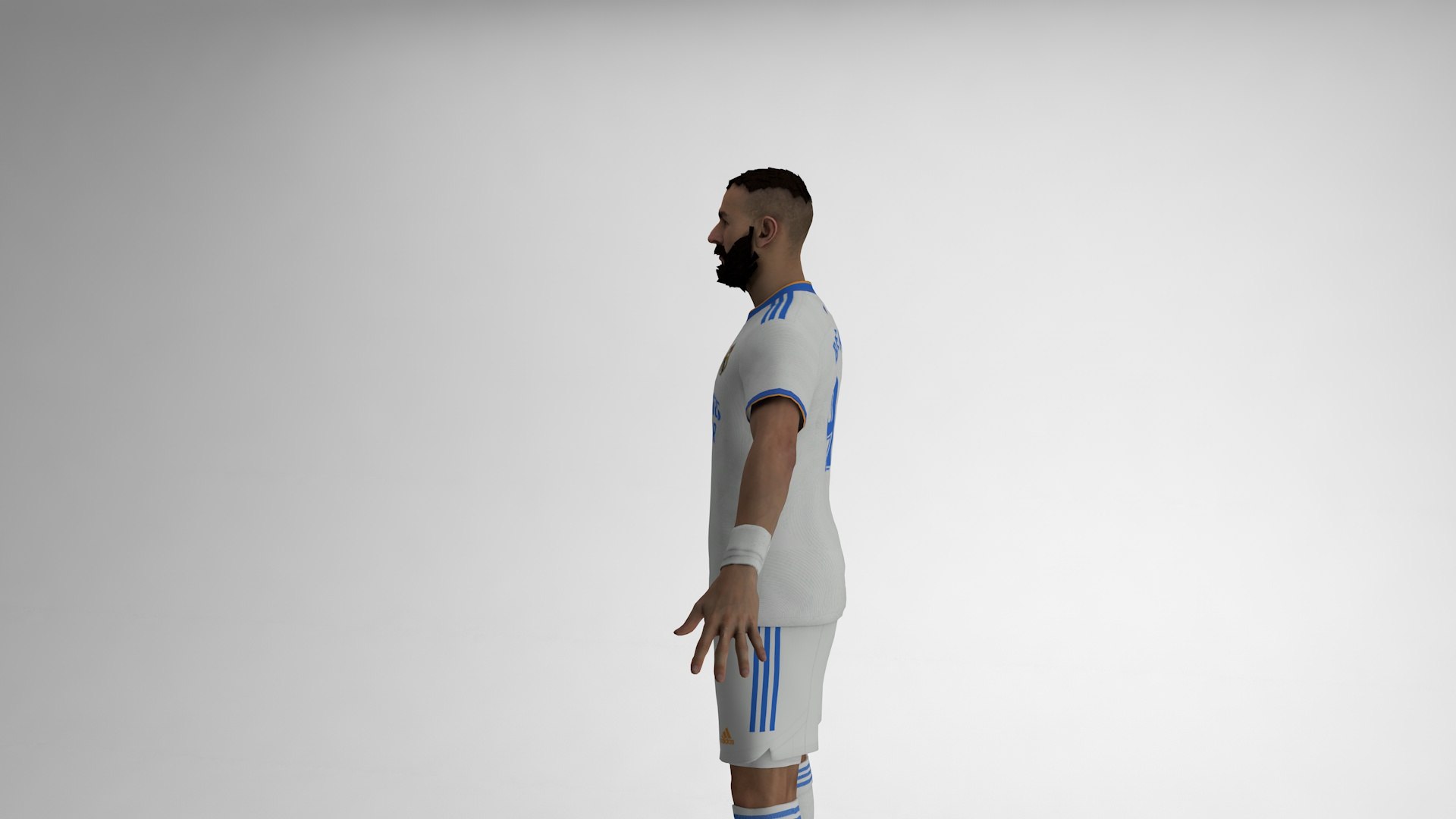 Karim Benzema - Rigged - Midpoly - Real Madrid Shirt 3D Model ...
