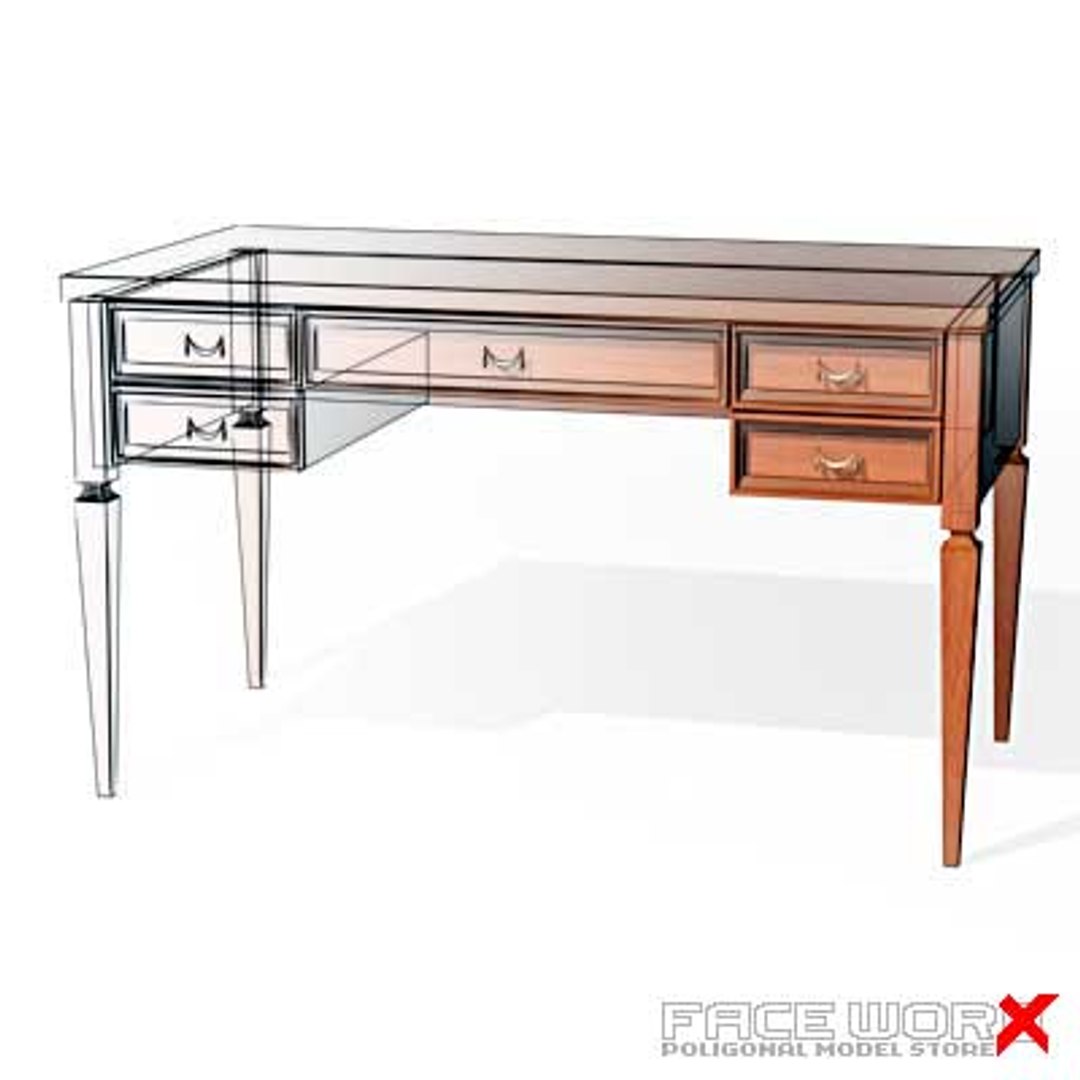 3d Desk Writing Model