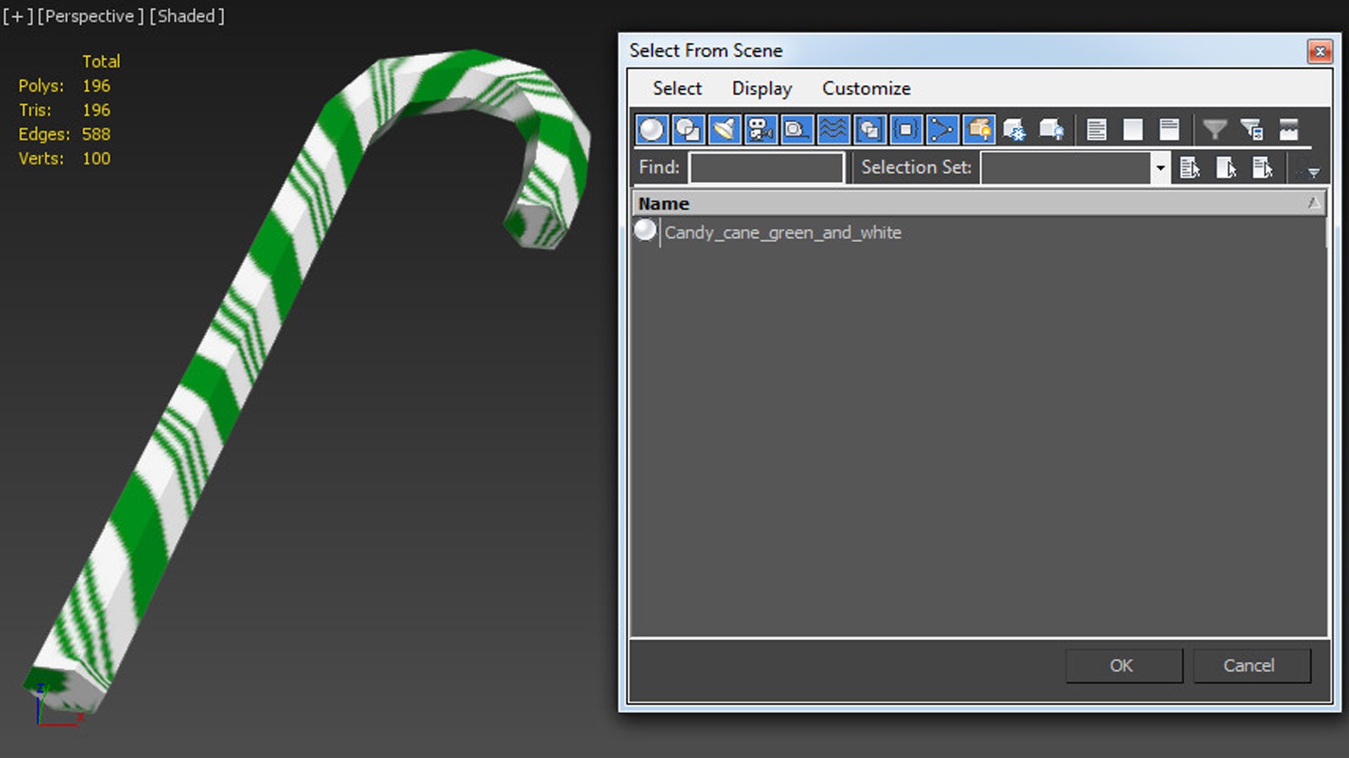 Candy Cane Green And White 3 3D Model - TurboSquid 1987428