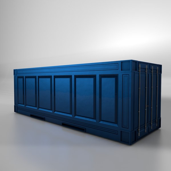 metal shipping crate c4d