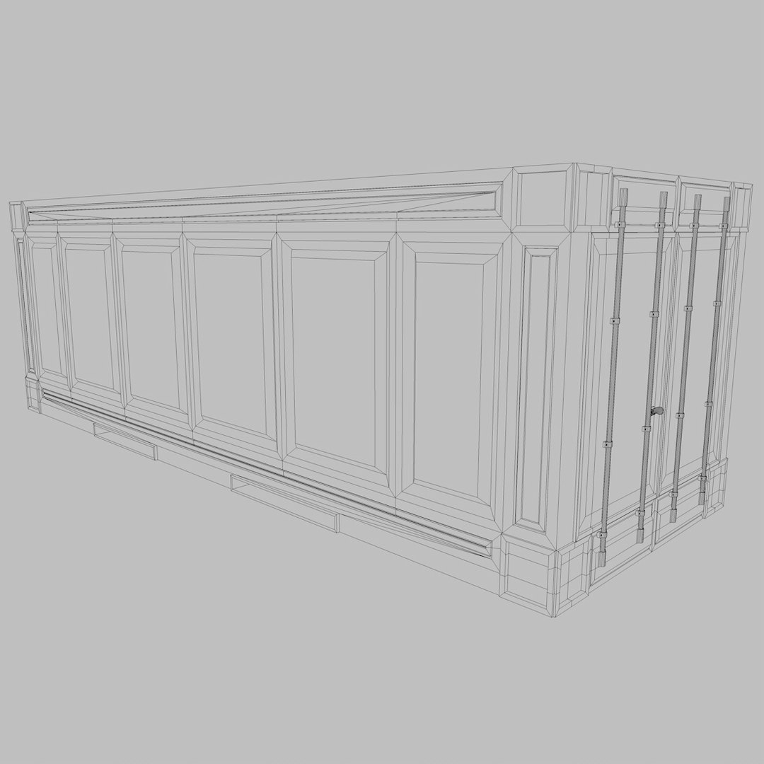 Metal Shipping Crate C4d