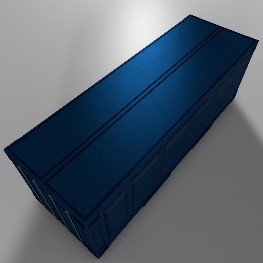 Metal Shipping Crate C4d