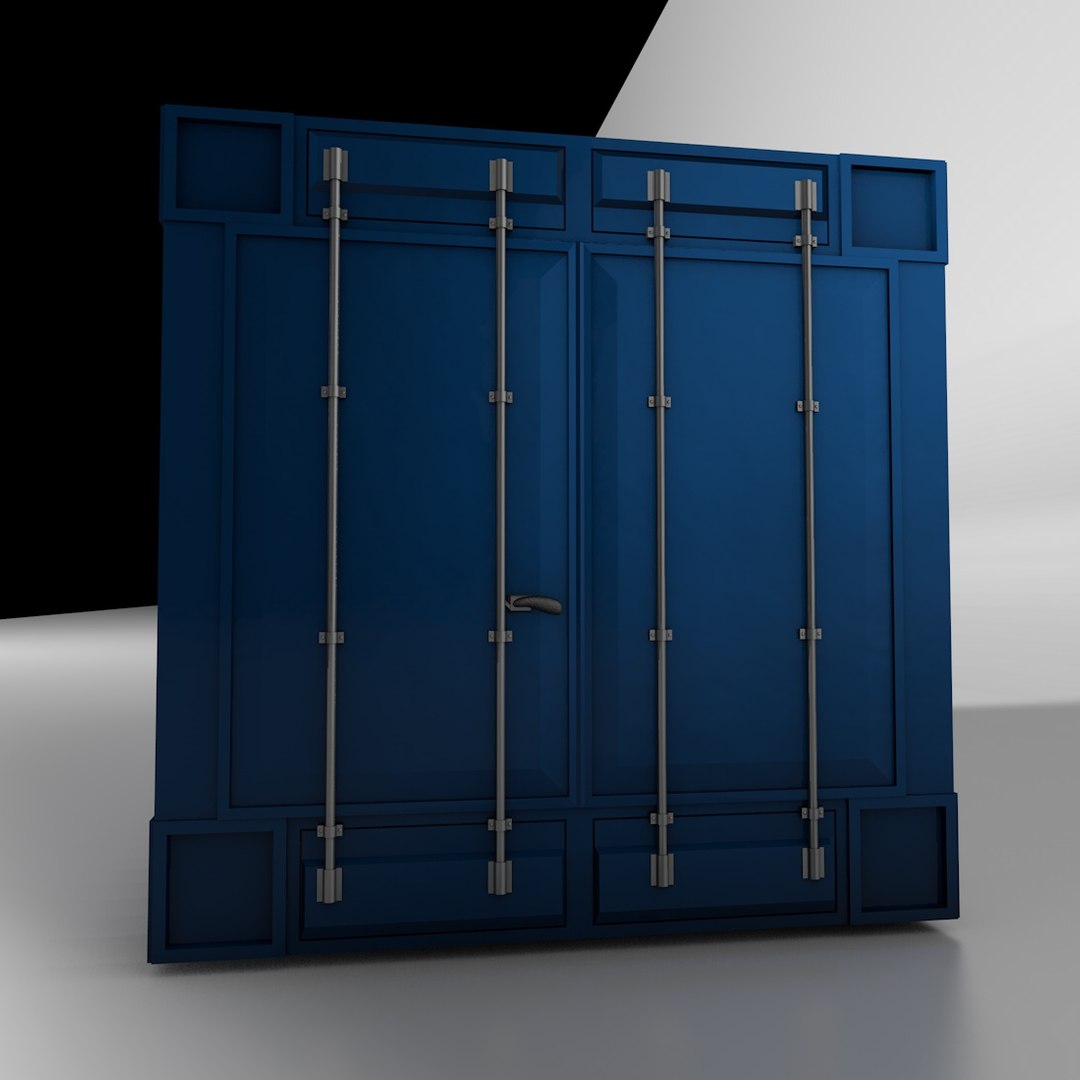 Metal Shipping Crate C4d