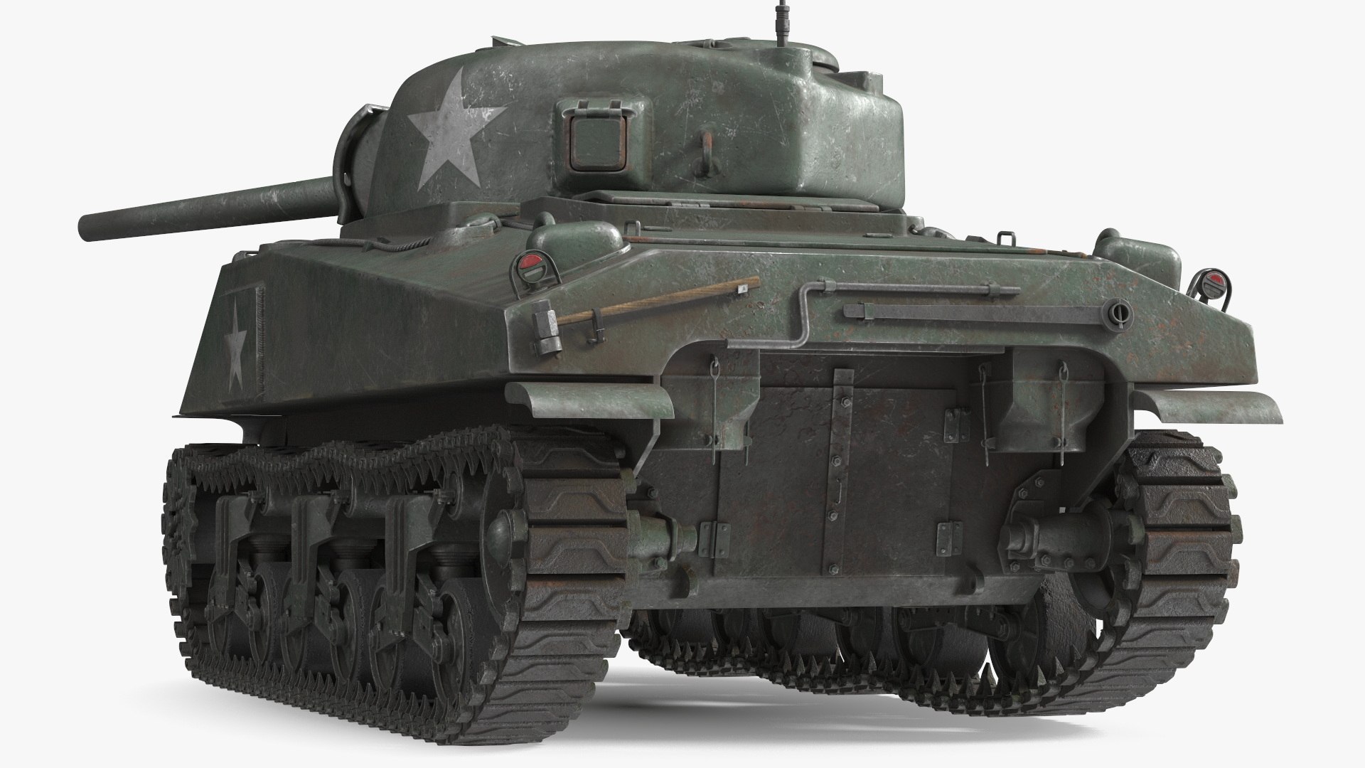 Combat M4 Sherman Tank Rigged Model - TurboSquid 2275026