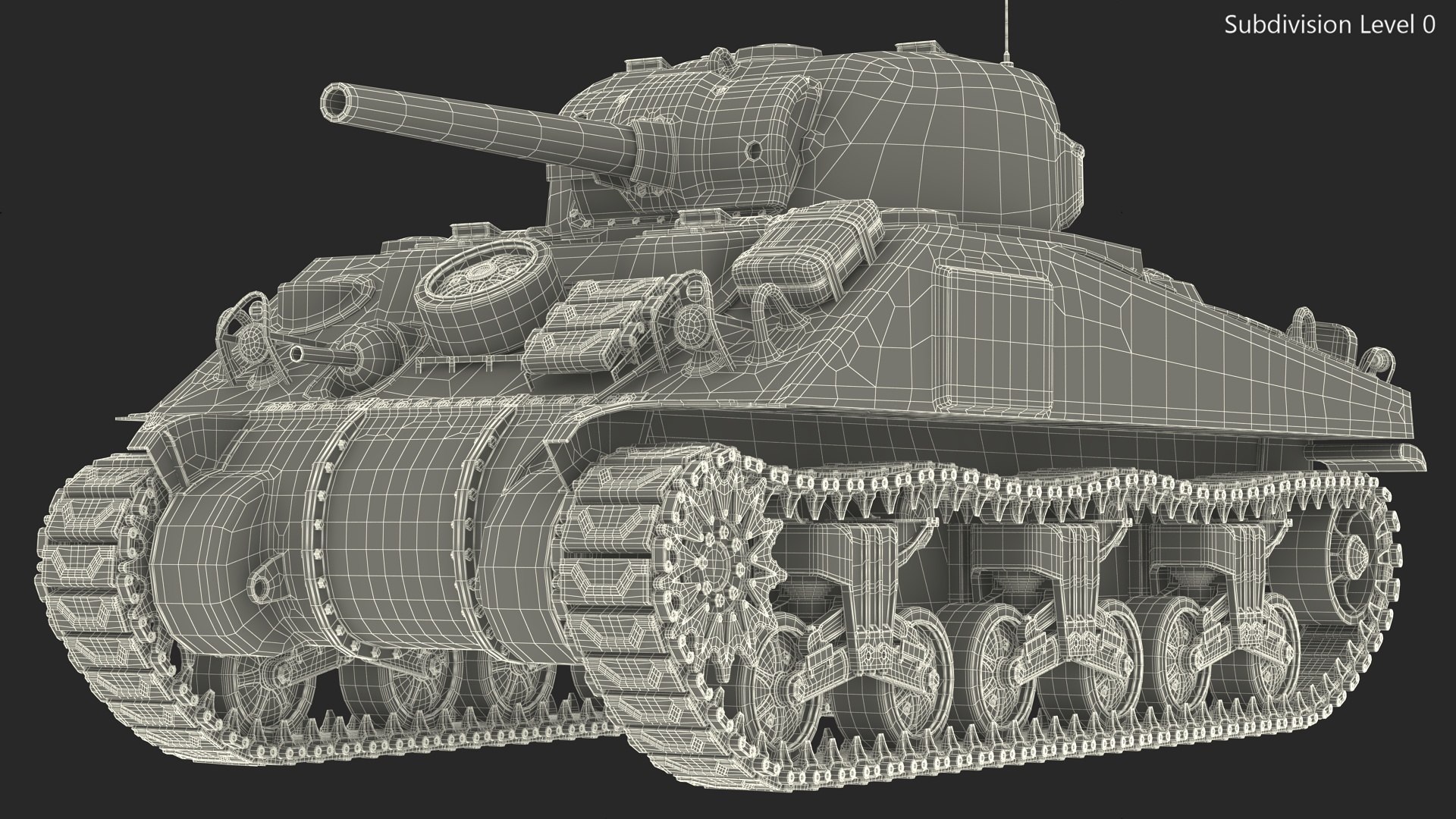 Combat M4 Sherman Tank Rigged Model - TurboSquid 2275026