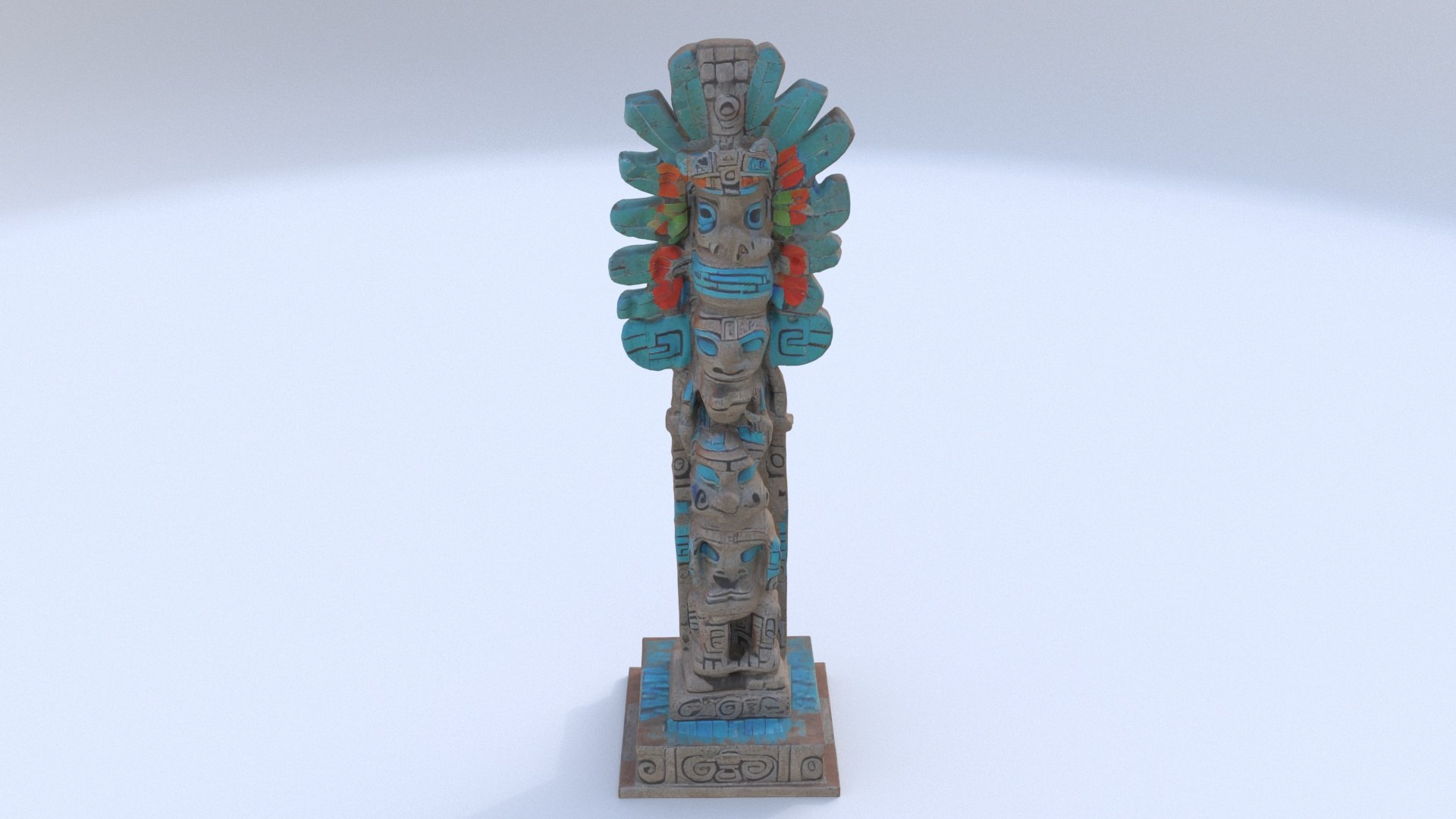 12 Aztecmayan Totems Collection 3D - TurboSquid 2328138