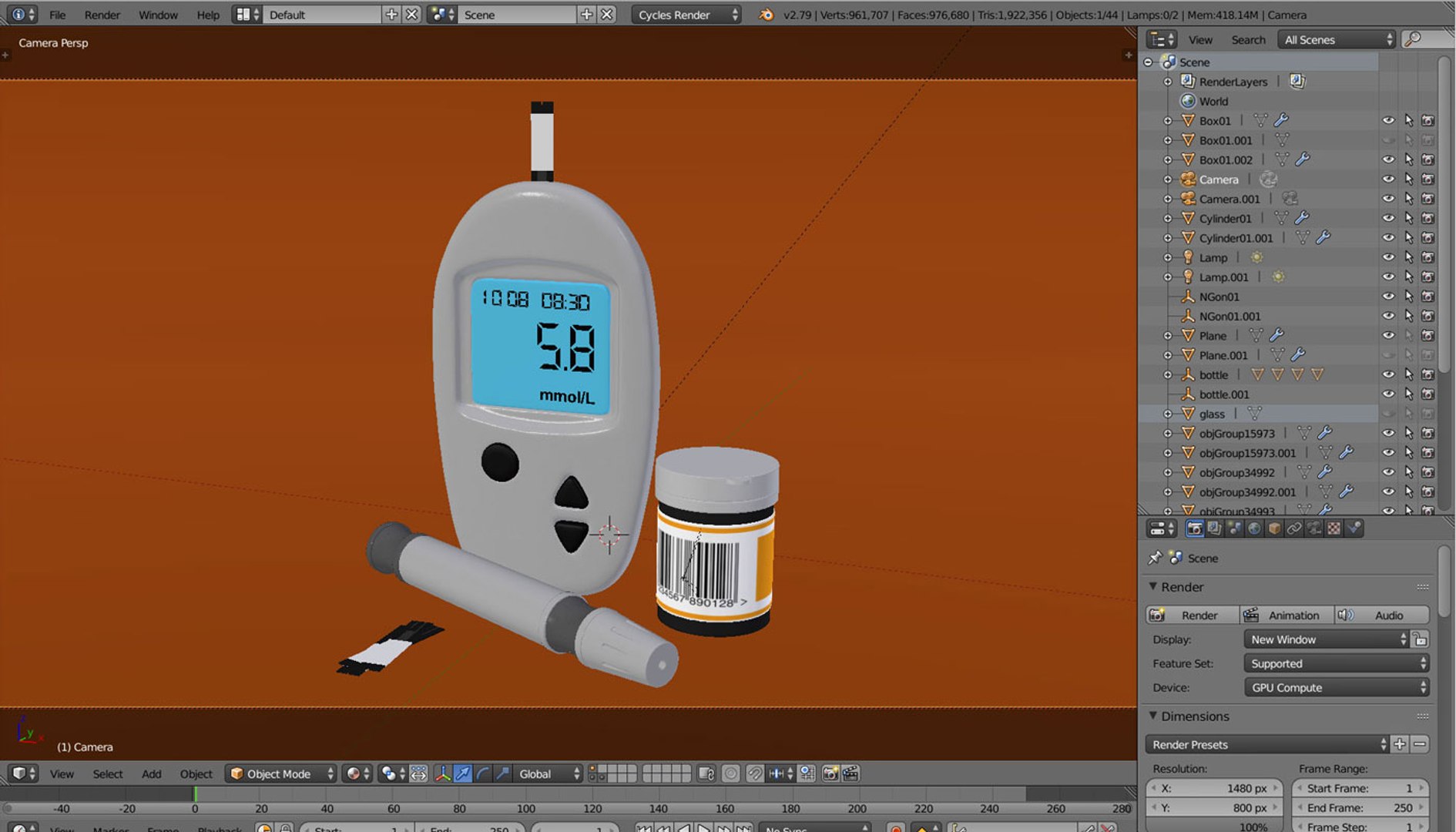 Blood Sugar Glucose Monitoring 3D Model - TurboSquid 1386538