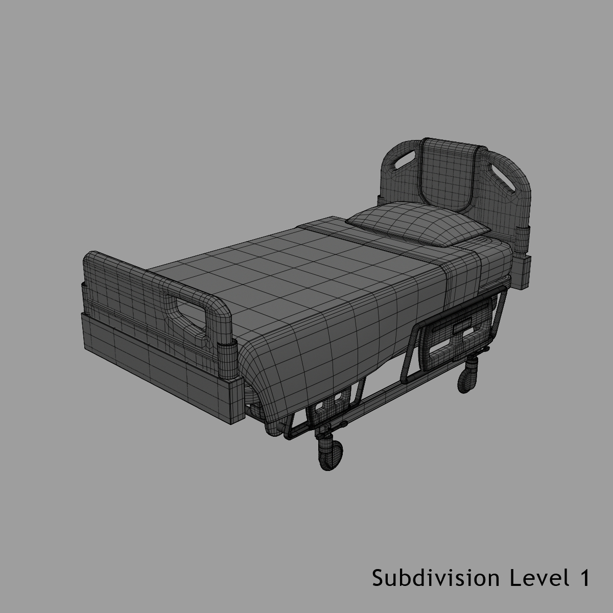 3d hospital bed model