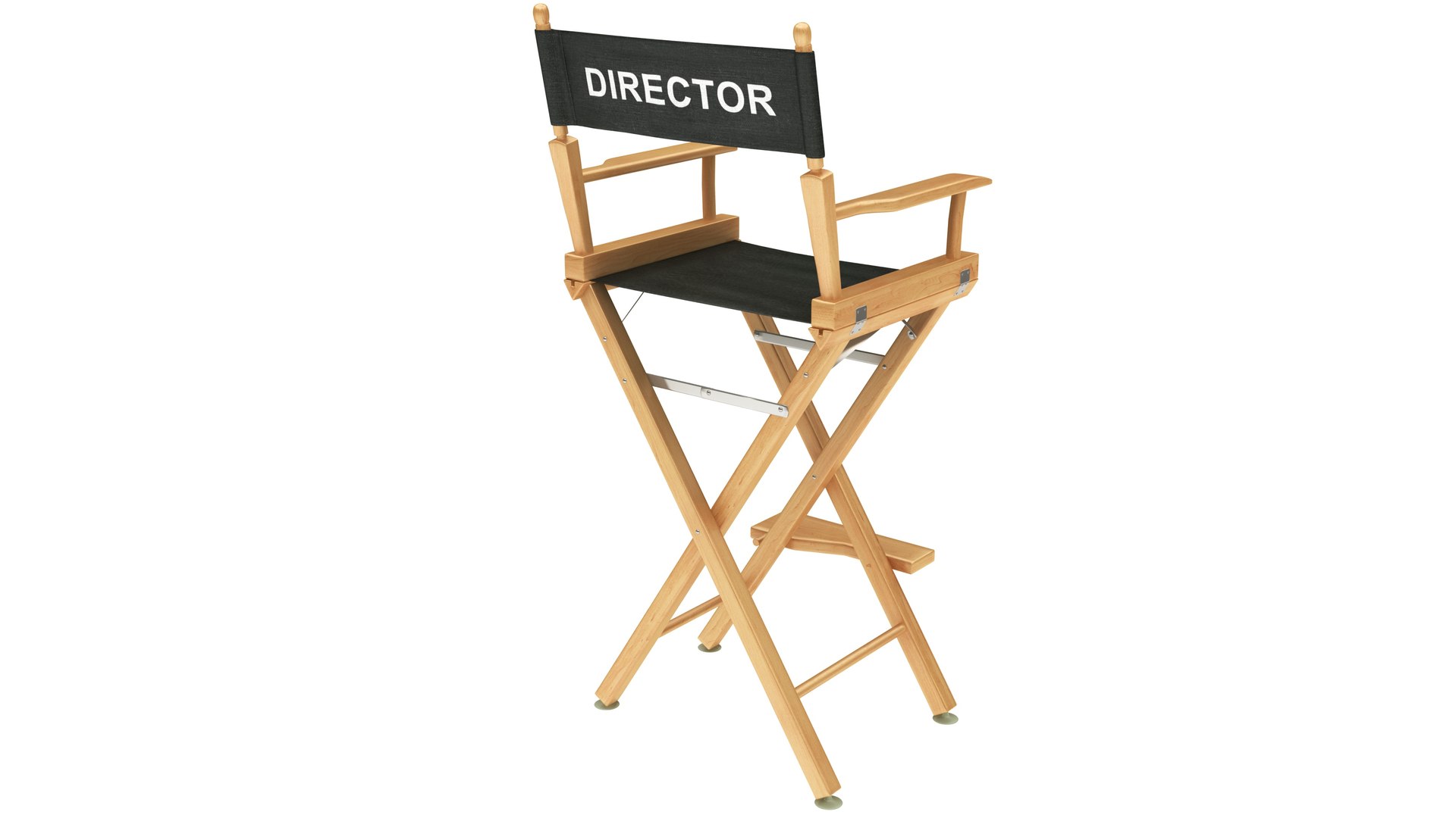 3D Tall Director Chair With Text - TurboSquid 2232517