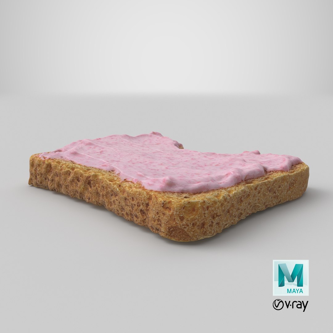 3D Toast With Caviar 03 Bitten Model - TurboSquid 2071834