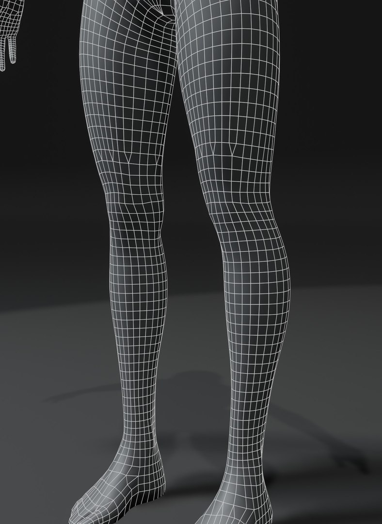 Female Body Base Mesh 28 Animations 3D Model 10k Polygons 3D Model ...