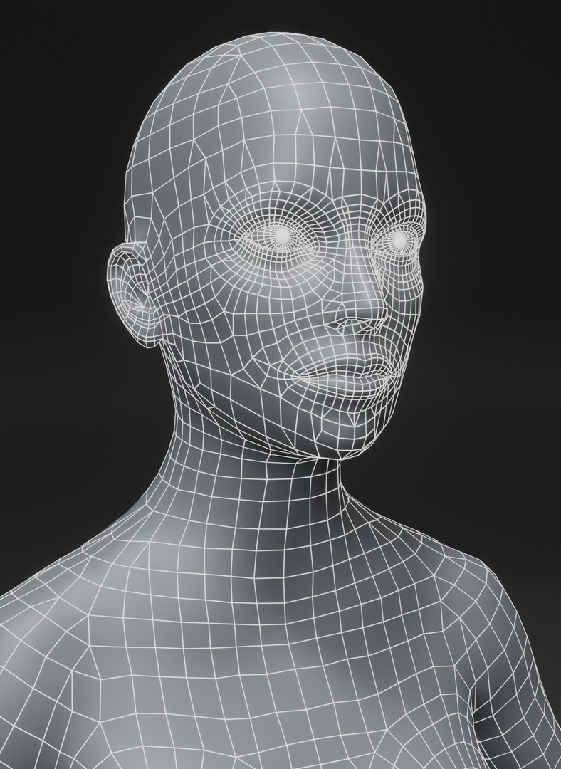 Female Body Base Mesh 28 Animations 3D Model 10k Polygons 3D Model ...
