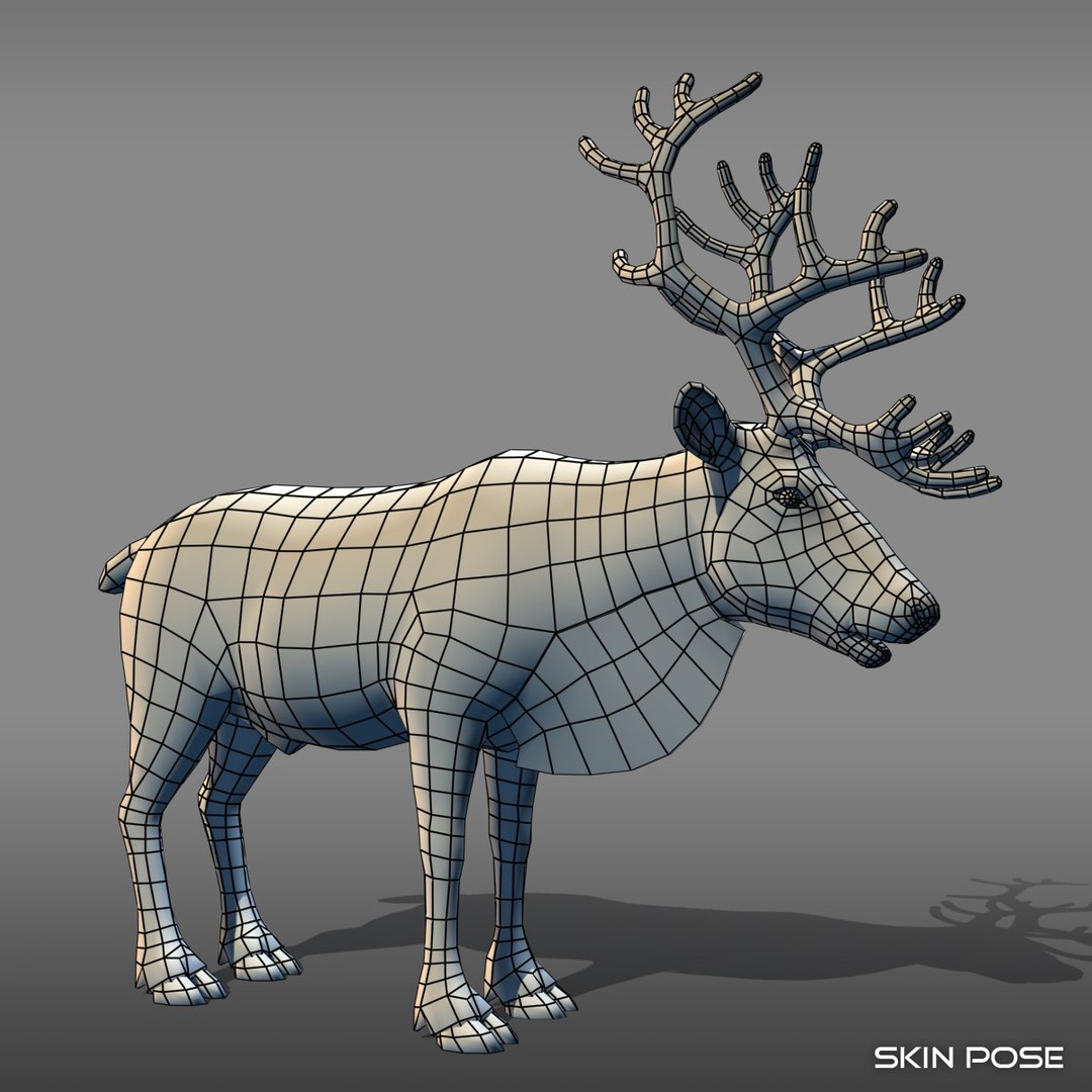 3d Model Reindeer Deer Animation Walk