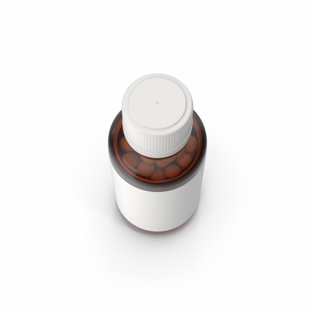 Glass Bottle With Pills 3D - TurboSquid 1940508