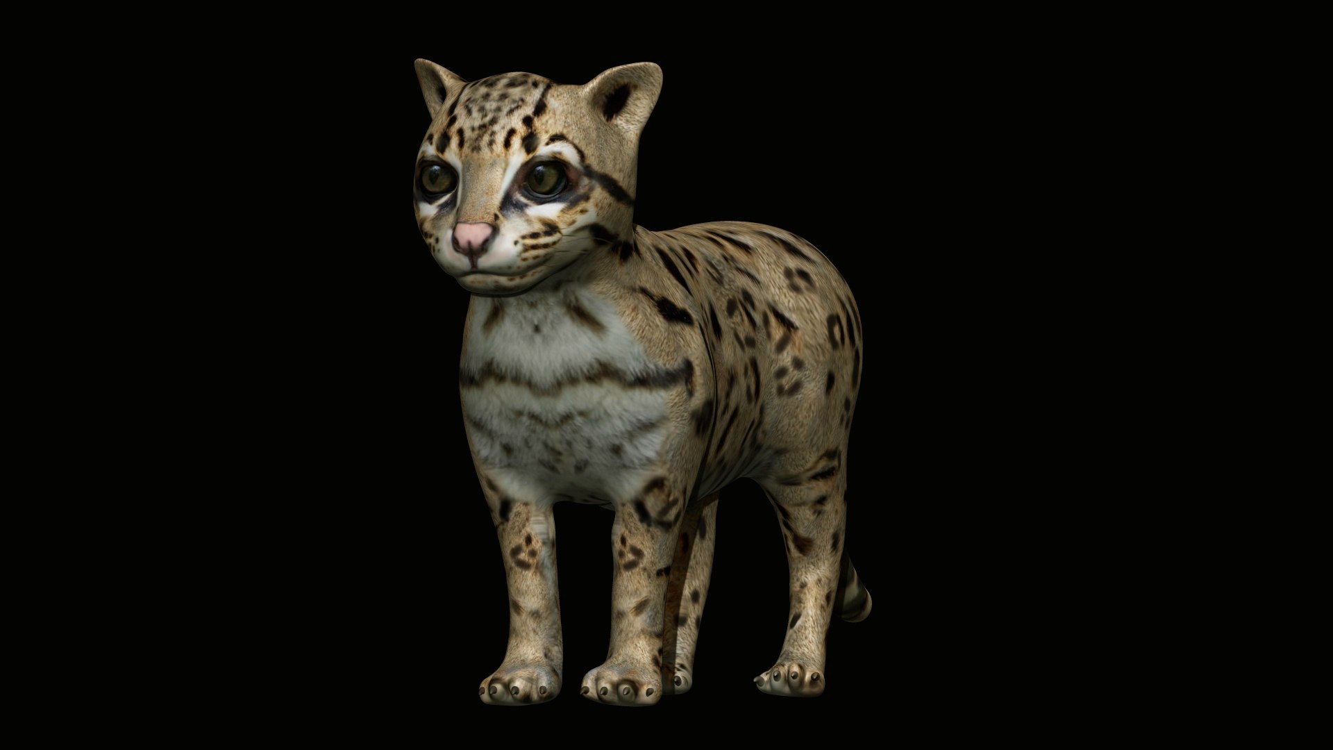 3D fully rigged ocelot - TurboSquid 1705330