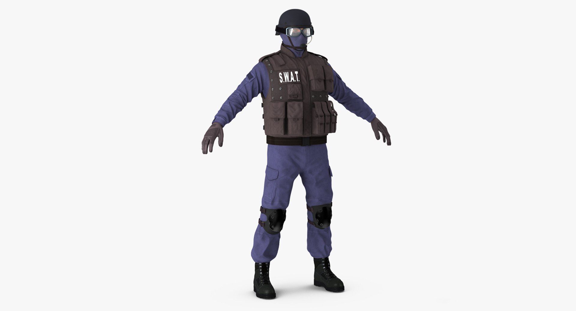 3d Model Swat Policeman 2