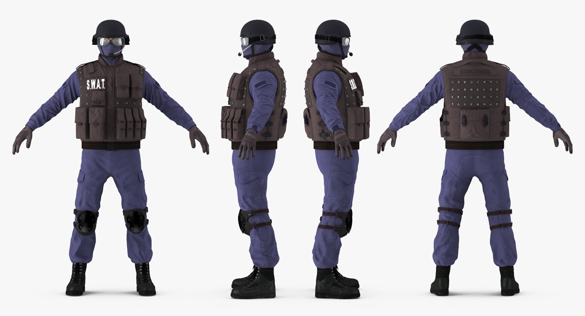 3d Model Swat Policeman 2