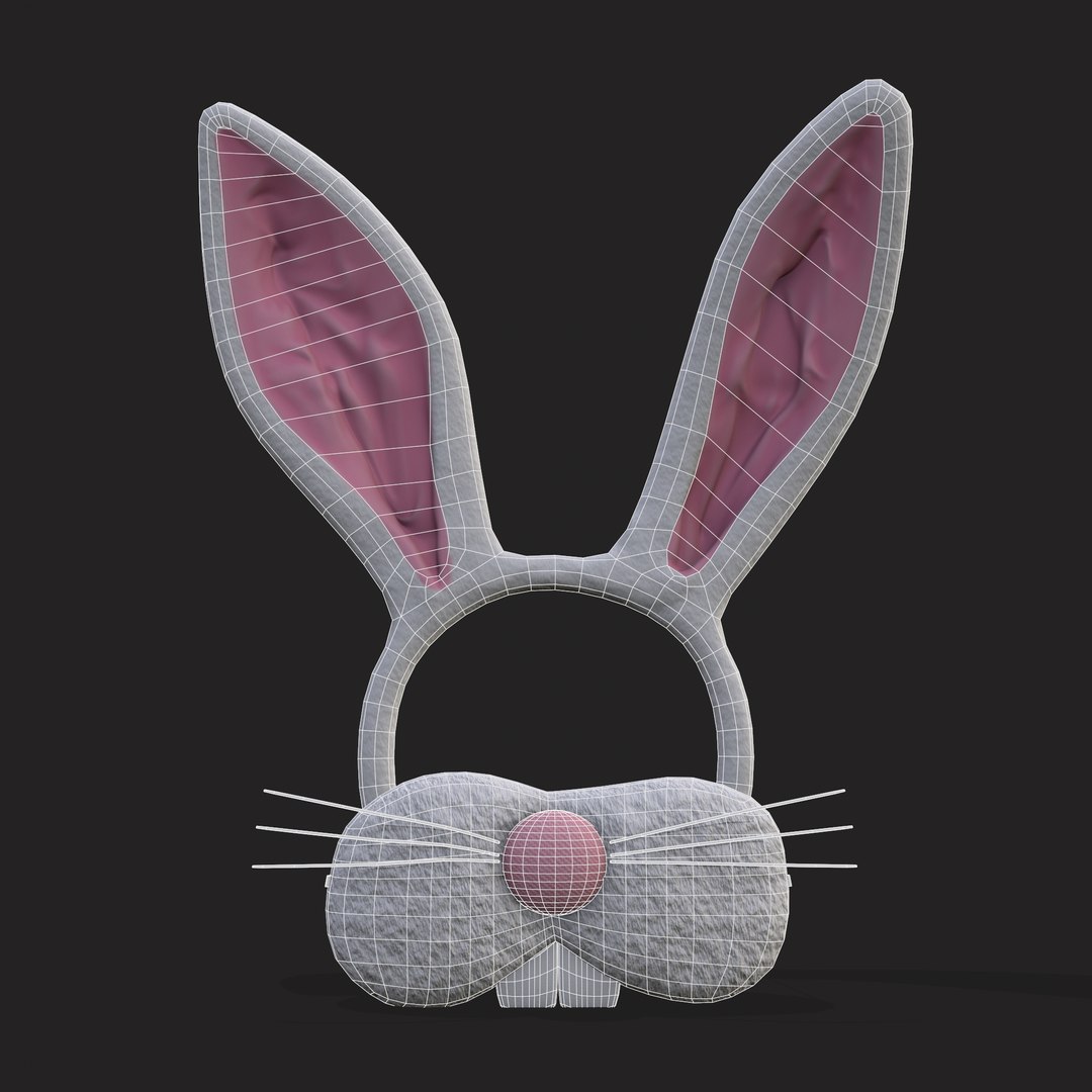 3D Bunny Attire Ears And Nose - TurboSquid 1884054