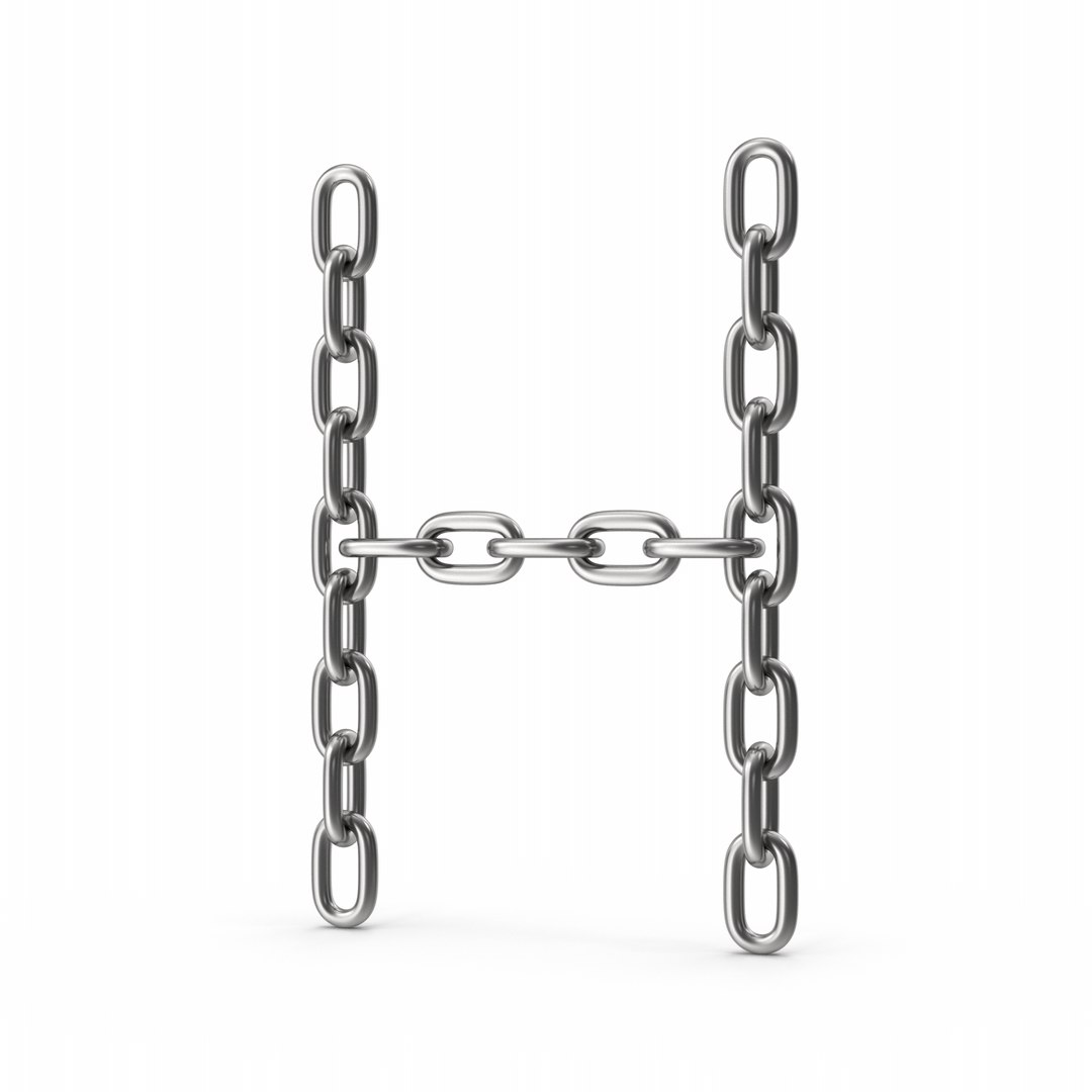 Chain Letter H Model - TurboSquid 2023094