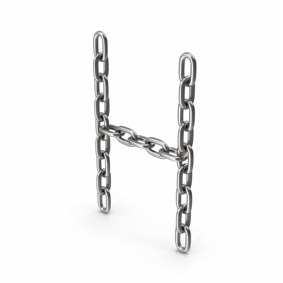 Chain Letter H Model TurboSquid 2023094