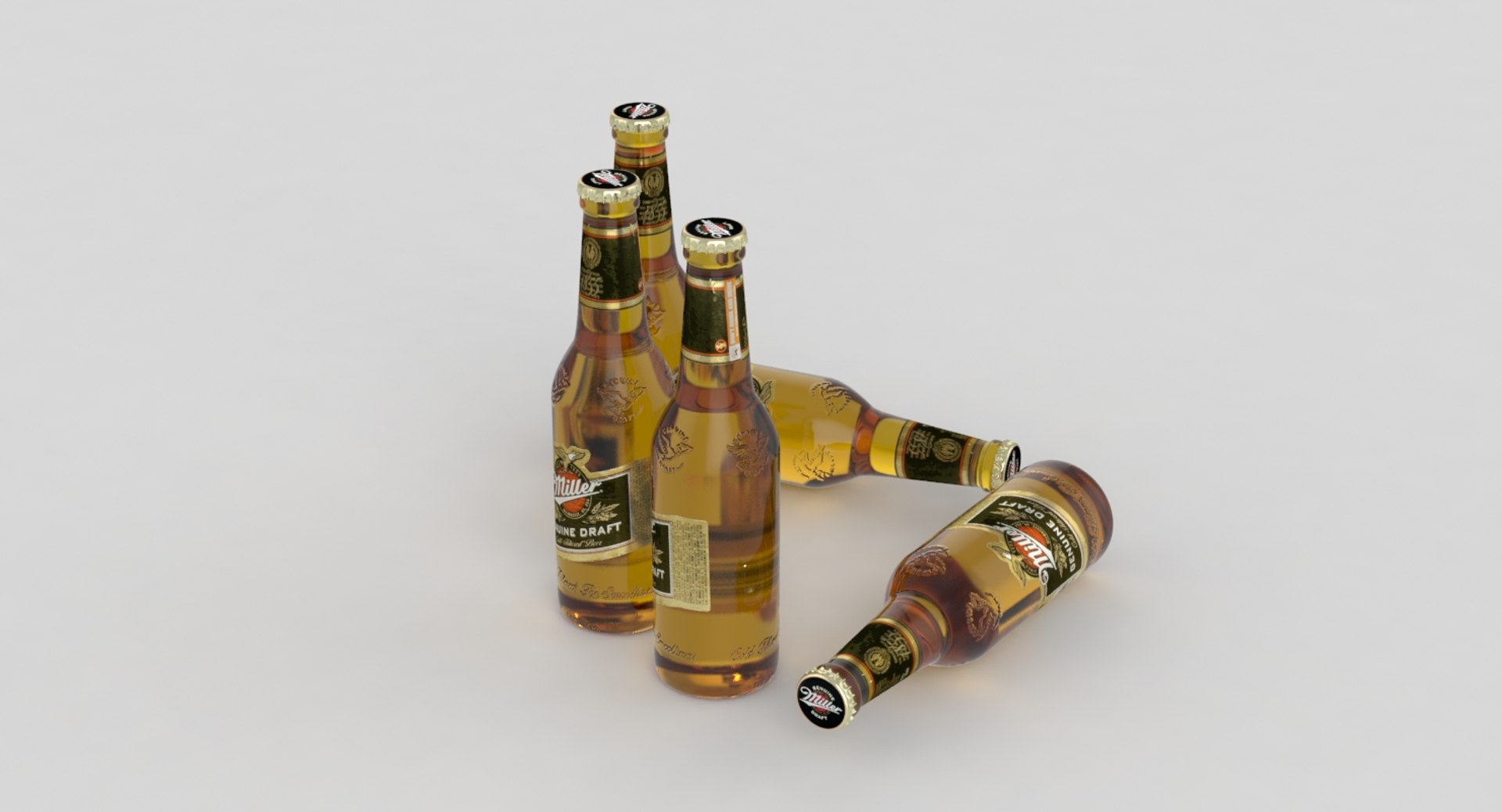 3d Beer Bottle Model