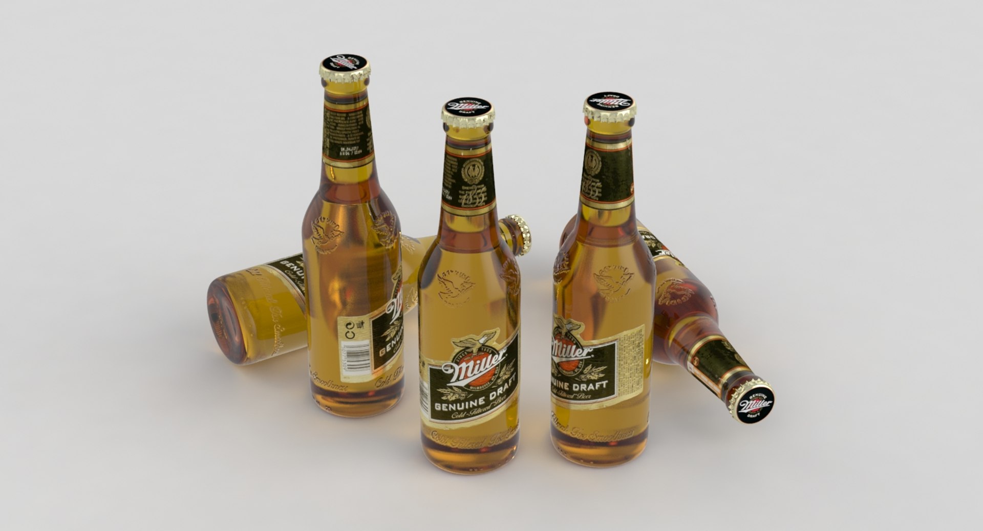 3d Beer Bottle Model