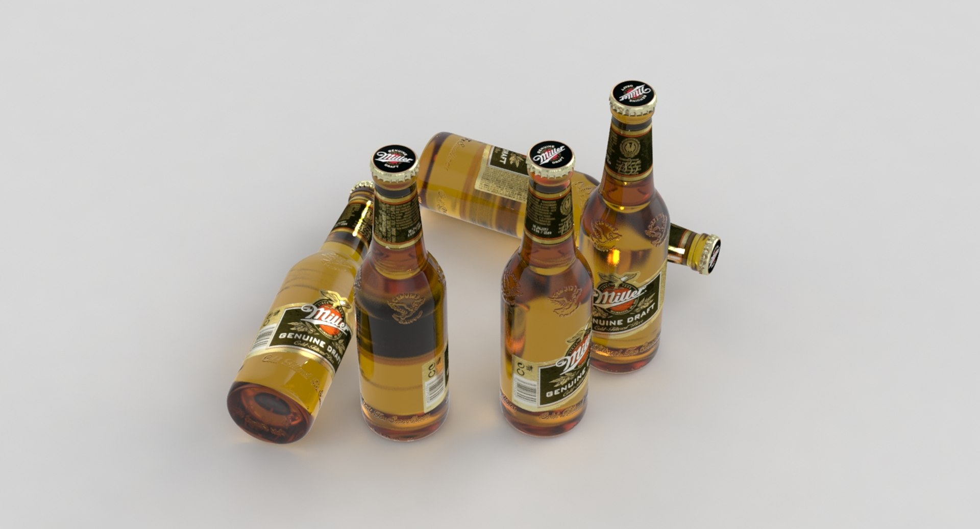 3d Beer Bottle Model