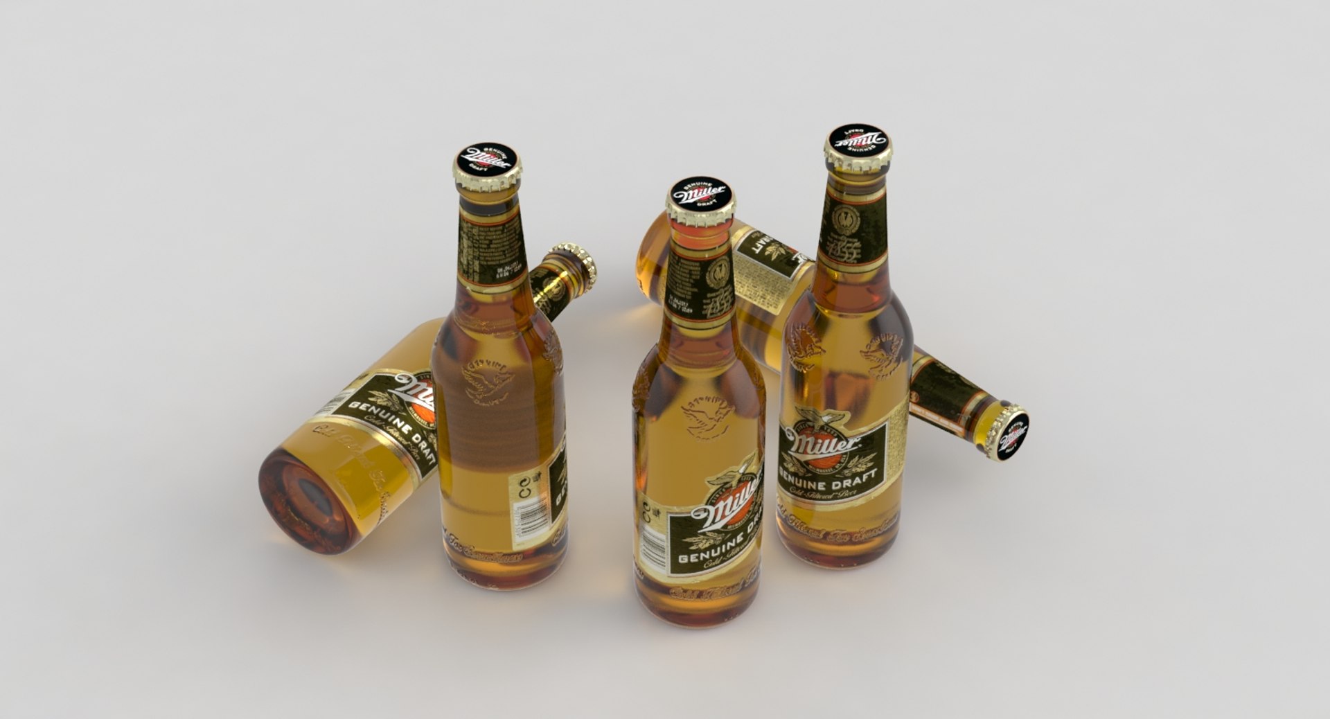 3d Beer Bottle Model
