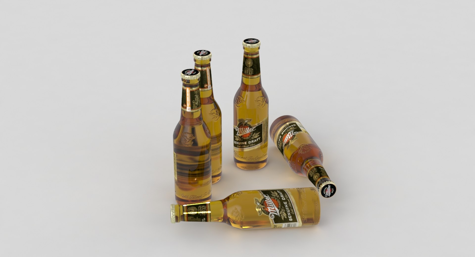 3d Beer Bottle Model