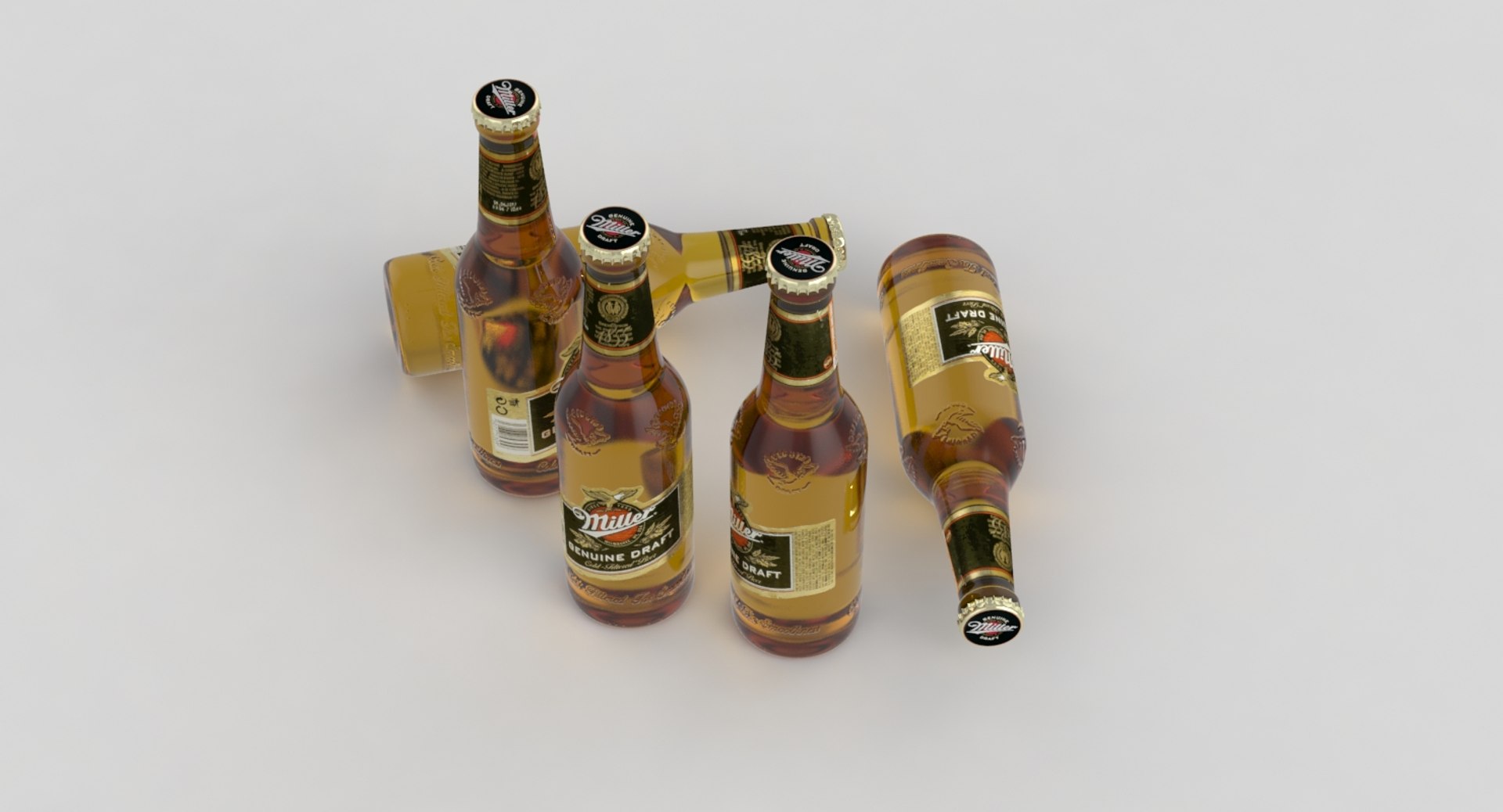 3d Beer Bottle Model