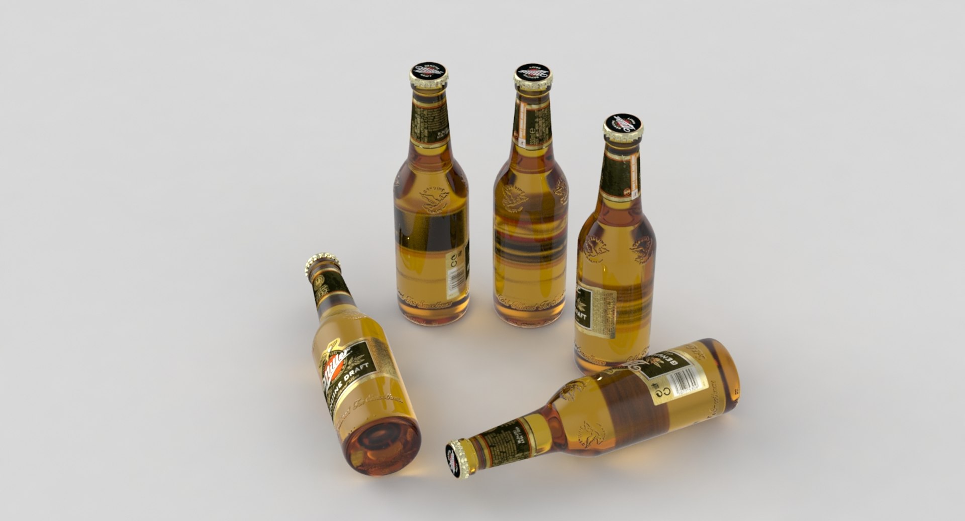 3d Beer Bottle Model