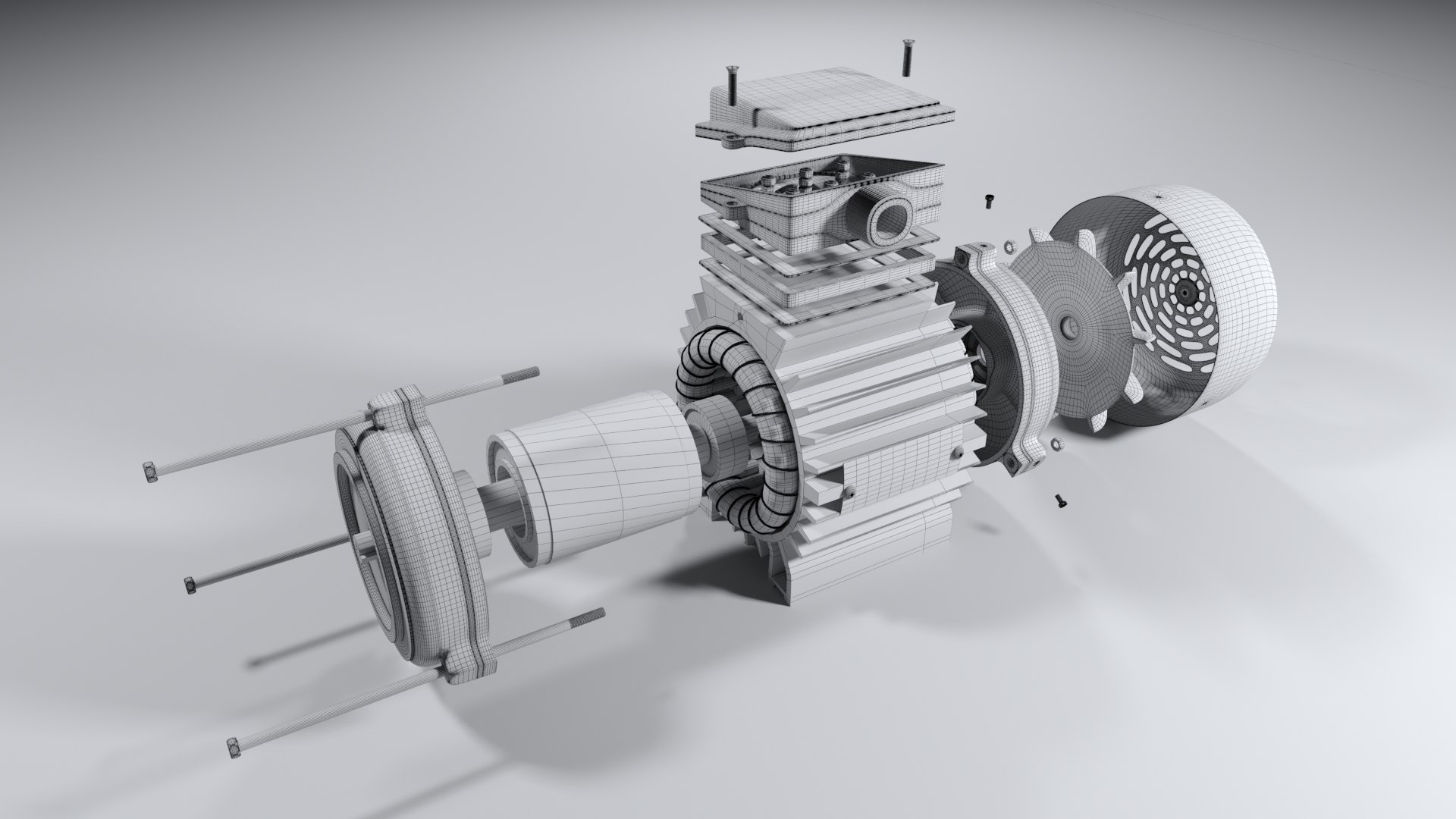 3D Electric Motor Model - TurboSquid 1815659