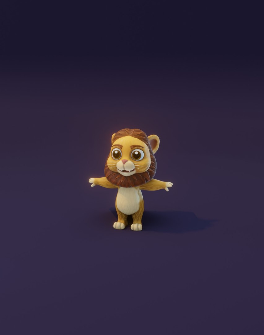 Cartoon Lion Rigged 3D Model Model - TurboSquid 1802520