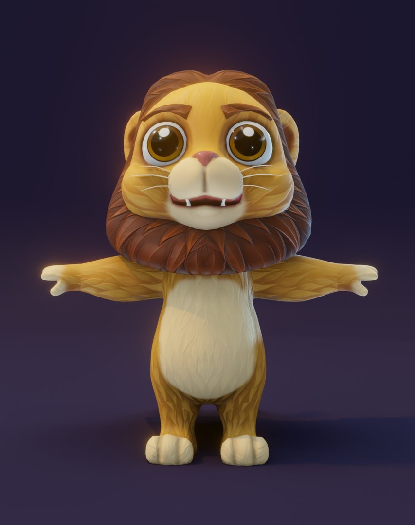 Cartoon Lion Rigged 3D Model Model - TurboSquid 1802520