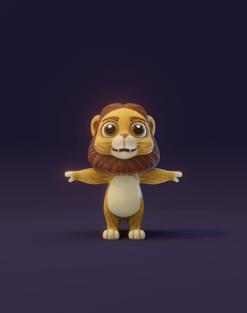 Cartoon Lion Rigged 3D Model Model - TurboSquid 1802520
