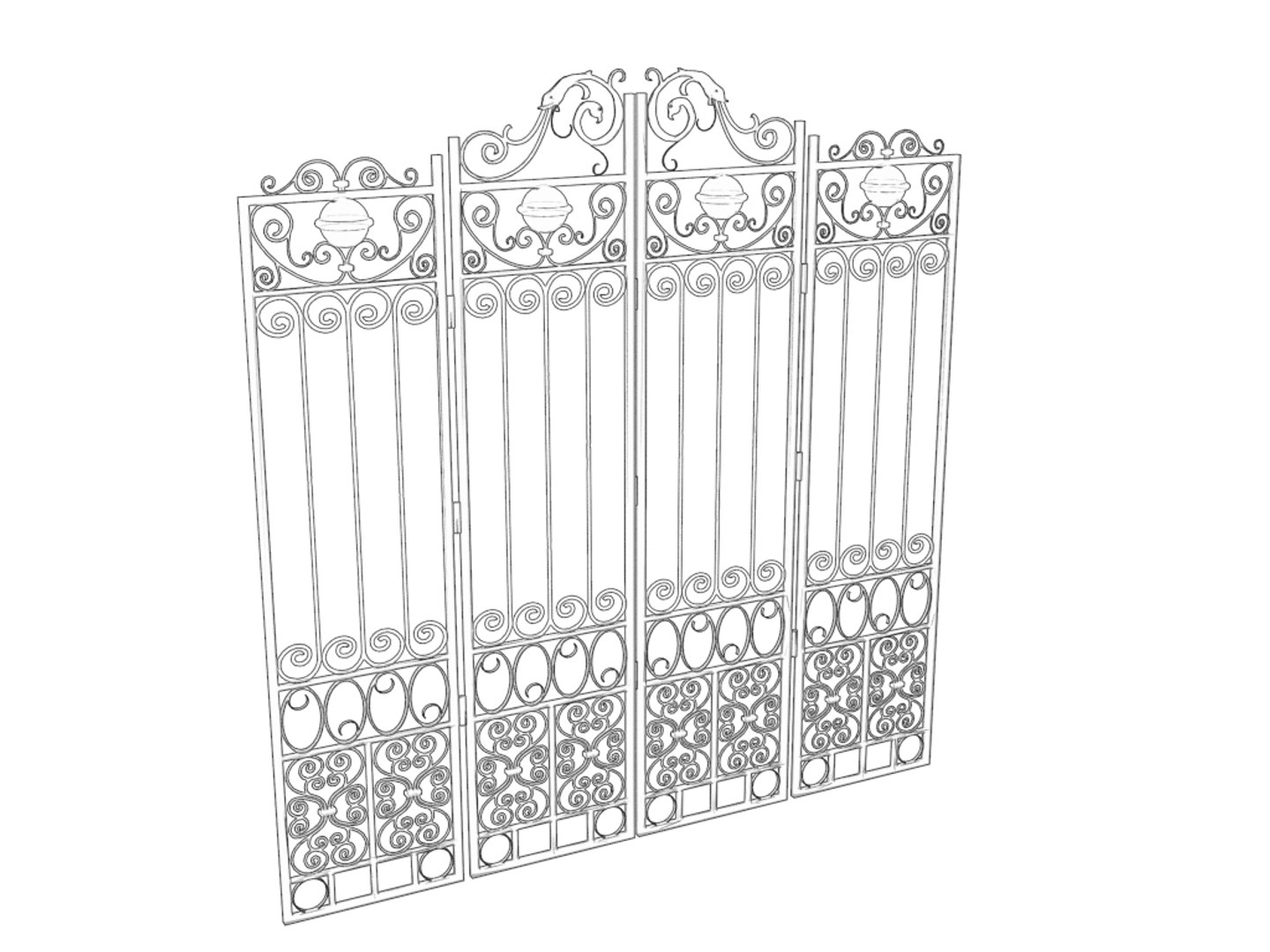 3D Metal Gate Model - TurboSquid 1540264