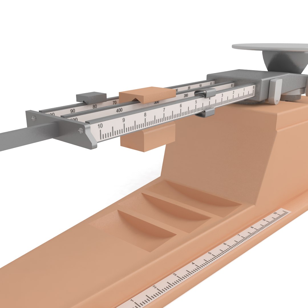 3d triple beam balance model