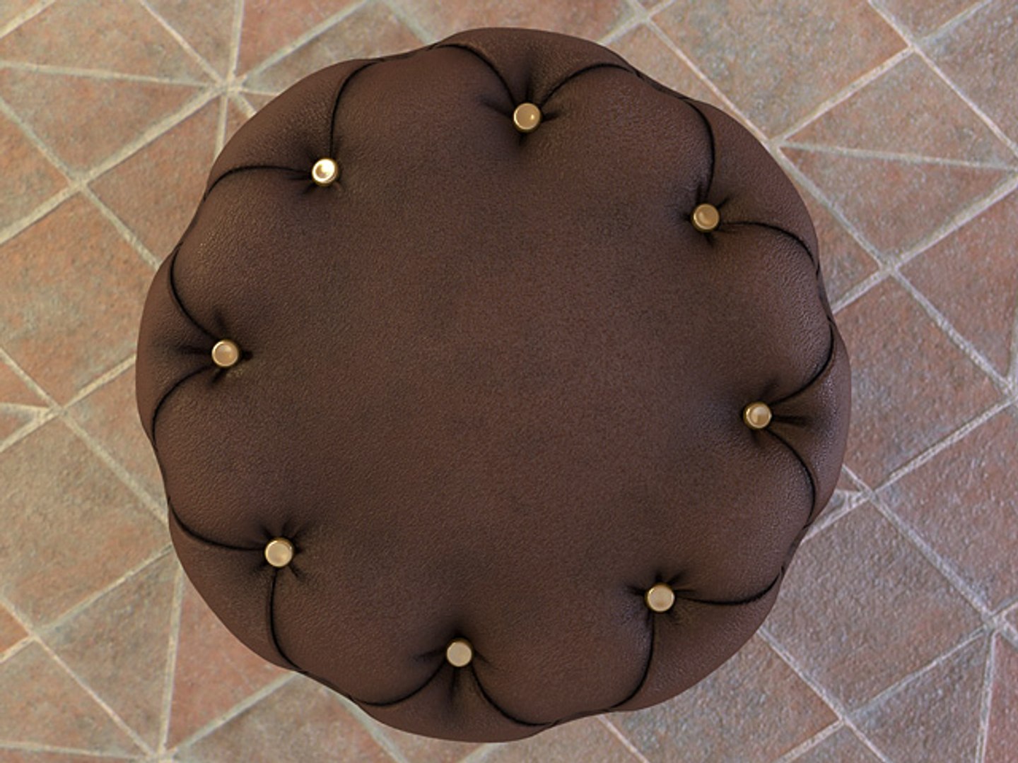 ottoman hassock tuffet 3d max