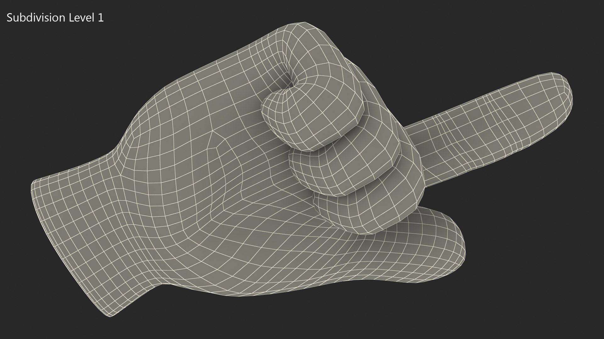 Backhand index pointing right model - TurboSquid 1551349