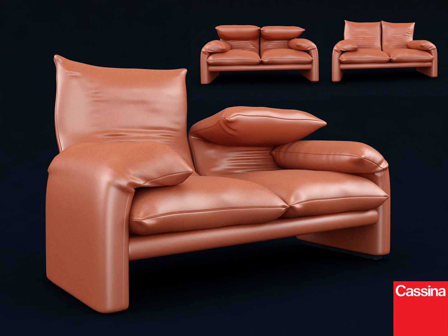 3d cassina sofa model