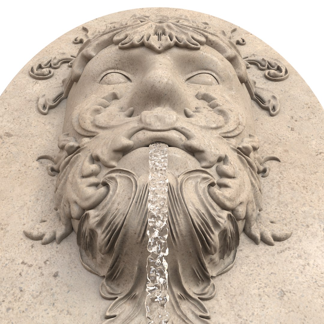 Green Man Stone Water Feature Fountain Model - TurboSquid 1941364