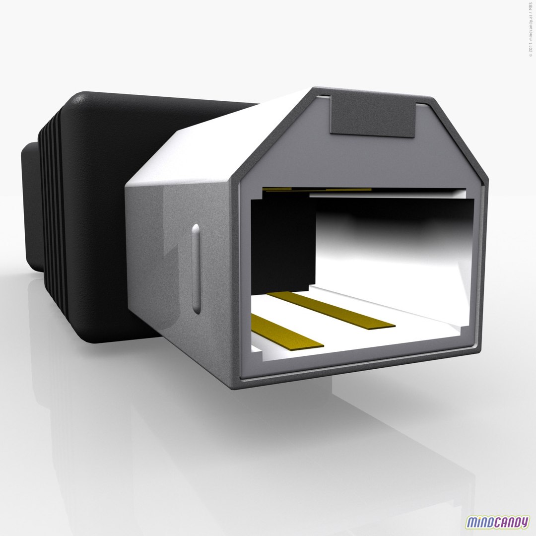 Plugs Usb Firewire 3d Model