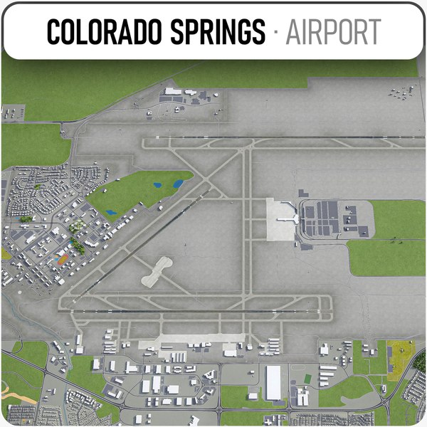 modelo 3d Aeropuerto de Colorado Springs - COS - TurboSquid 1504615