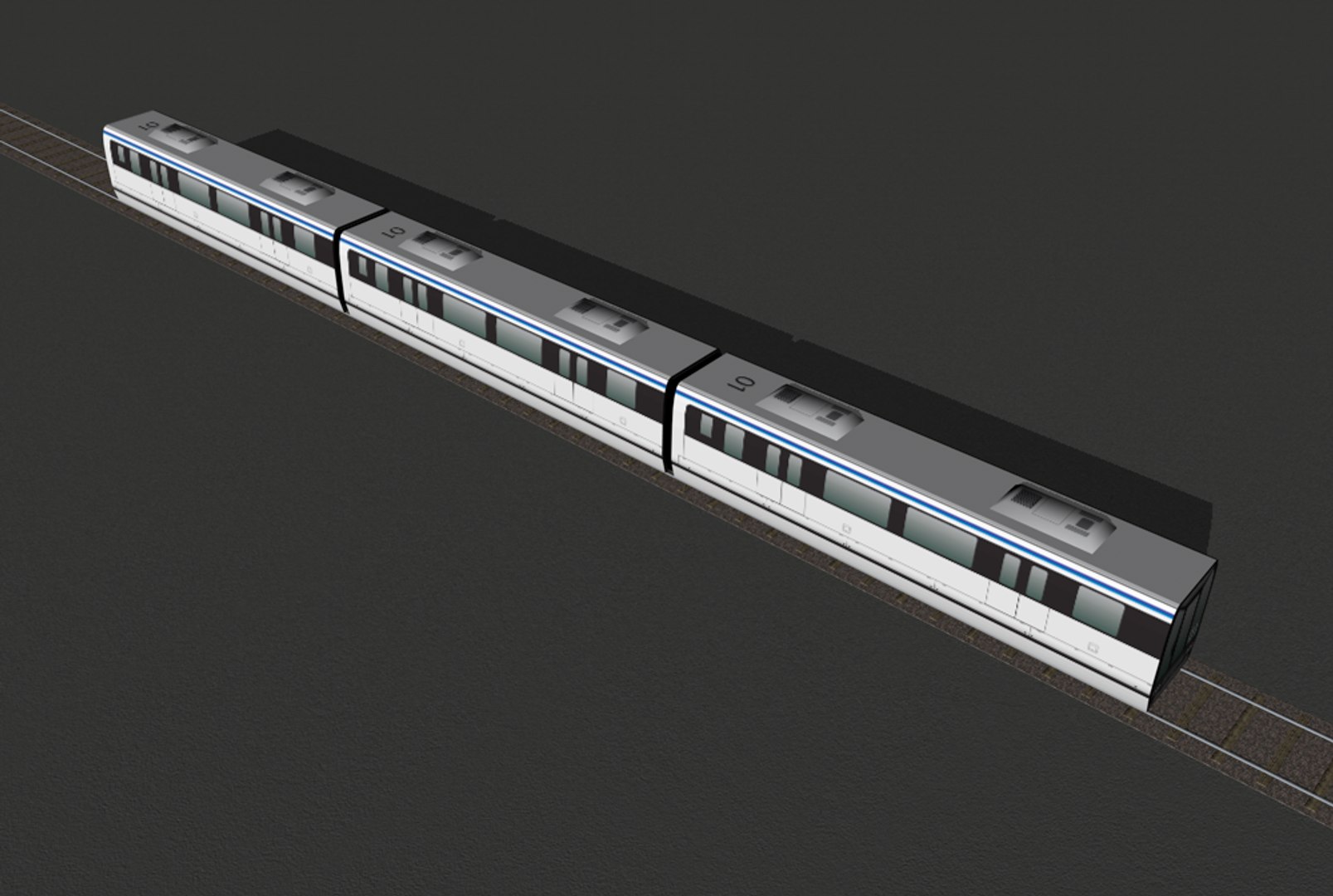 cinema4d commuter train