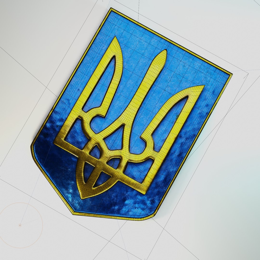 3D Ukrainian Trident - TurboSquid 2102734