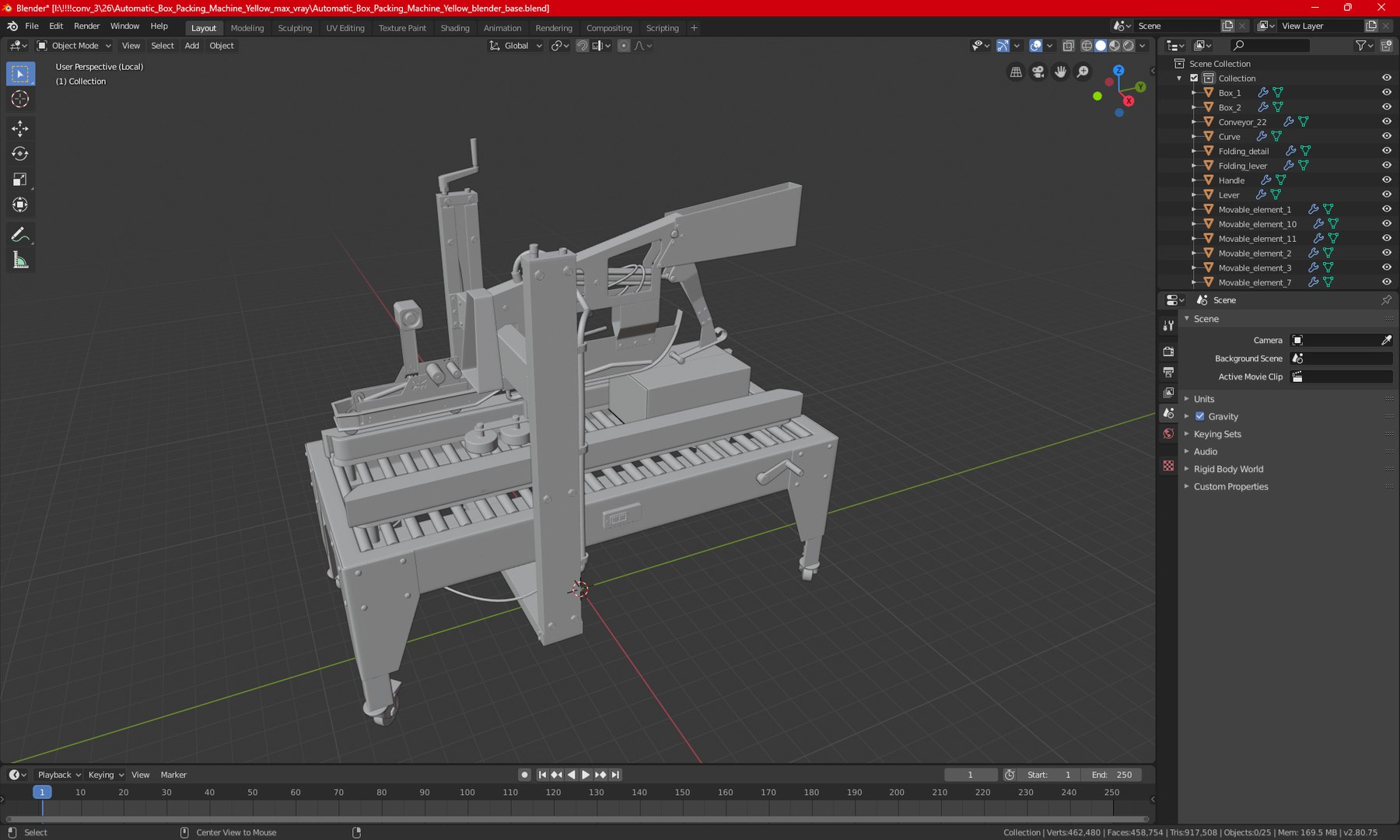 Automatic Paper Carton Packing Machine Blue 3D Model - TurboSquid 2092115