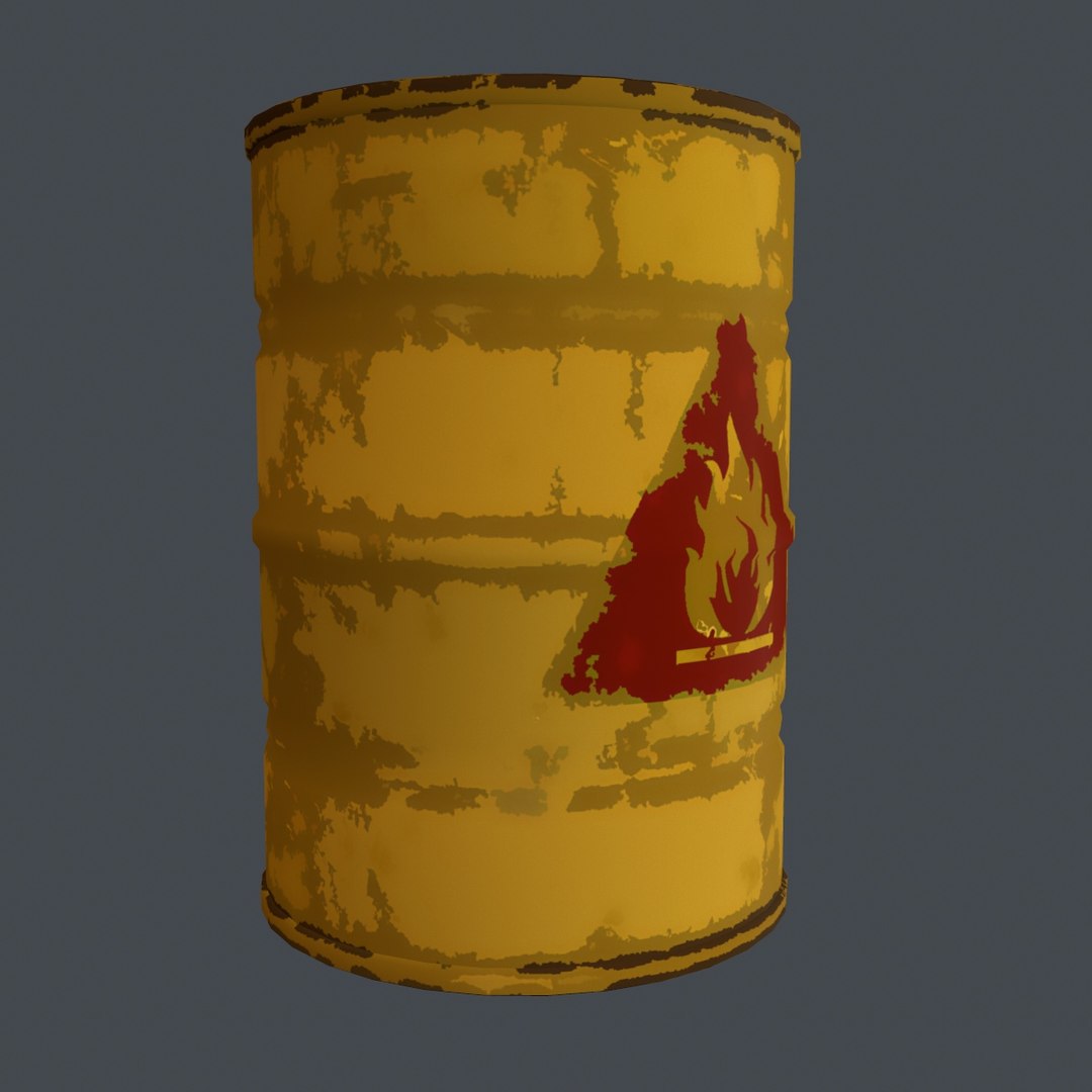 barrel stylized 3d model